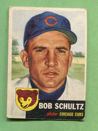 BOB SCHULTZ CHICAGO CUBS 1953 TOPPS BASEBALL CARD #144 | eBay