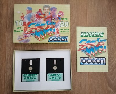 Sinclair ZX Spectrum +3 Disk - Game Set and Match - Ocean - Disc 10 ...