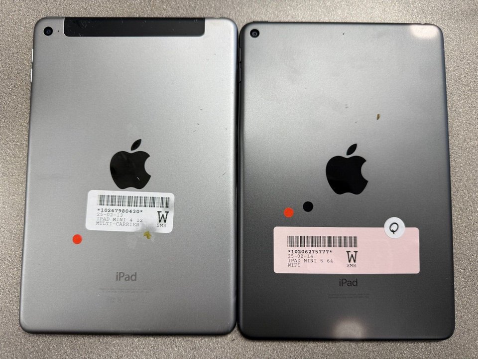 Apple iPad Mini 5 & 4 - Space Gray Cracked Glass & LCD damage - LOT OF ...