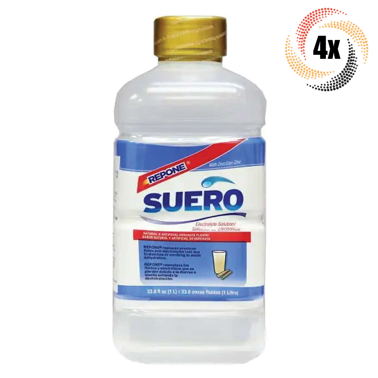 4x Bottles Suero Repone Horchata Flavor Electrolyte Solution With Zinc ...
