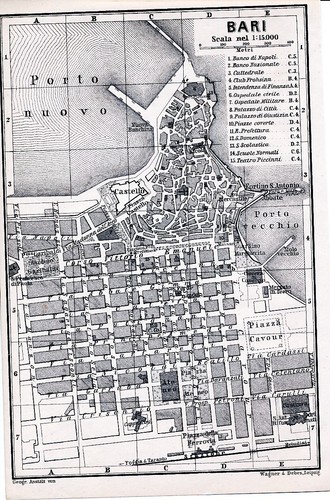 Bari 1899 picc. piantina di città orig. Castello Teatro Piccinni - Club ...