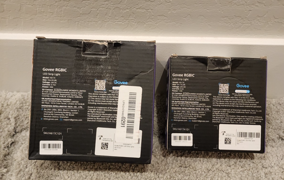 Govee 32.8ft RGBIC LED Strip Lights, Smart LED Lights,*BONUS: STRIP ...