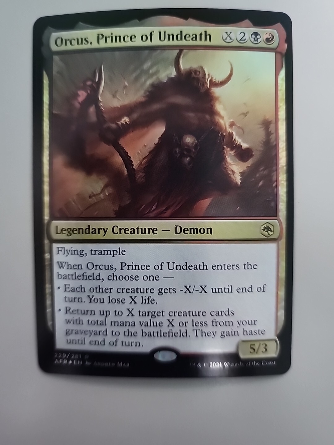 MTG Orcus, Prince of Undeath Adventure in the Forgotten Realms 229/281 ...