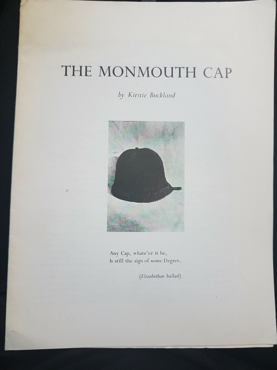 THE MONMOUTH CAP - KIRSTIE BUCKLAND - NEW / OLD STOCK | eBay UK