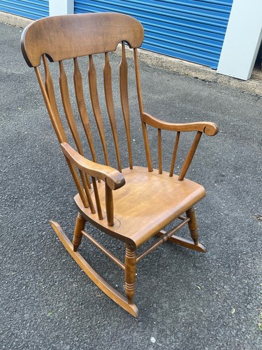 Colonial S. Bent & Bros. Vintage Maple Rocking Chair | eBay