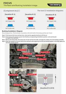 rear subframe alignment kit ford focus mk2 and mk3 st rs | eBay UK