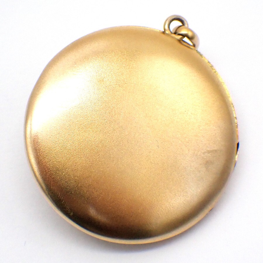 Art Nouveau Tiger Locket Pendant Diamond 10K Gold Enamel | eBay