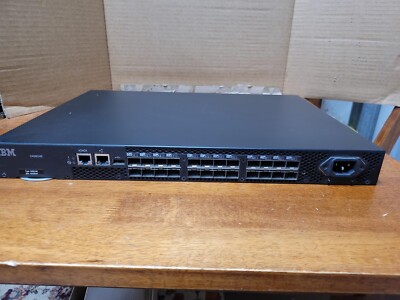 IBM 249824E 24-PORT 8GB FIBRE CHANNEL SAN SWITCH MODEL: 2498-B24/24E ...