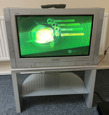 Panasonic Quintrix TV TX-28PL4 Television CRT Retro Gaming Stand Remote ...