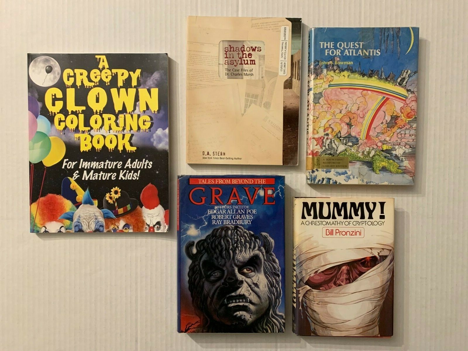 Vintage Lot of 5 Supernatural Paranormal Creepy Clowns Mummy Monsters ...