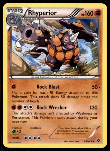 Pokemon XY Rhyperior #62 Heavy Play | eBay