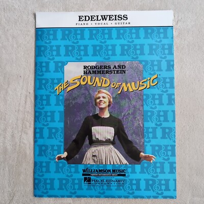 The Sound of Music Edelweiss Sheet Music Piano Vocal Guitar Selections ...