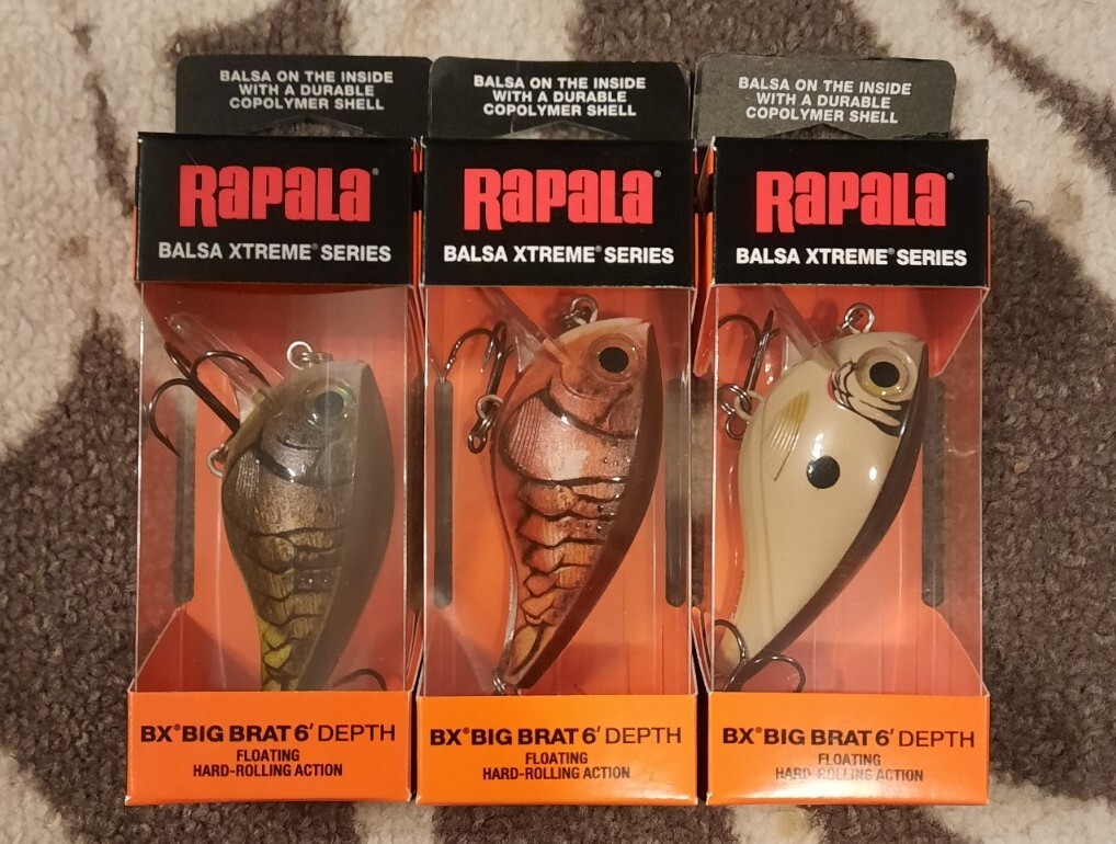 RAPALA BX BIG BRAT 6, 3/4OZ LOT OF 3 DIFFERENT COLORS | eBay