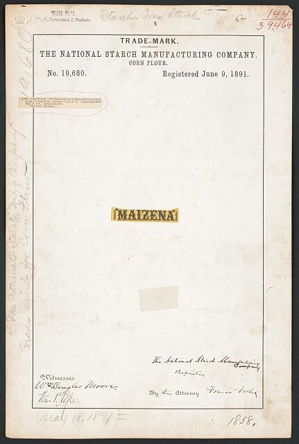 The National Starch Manufacturing Company for Maizena brand Corn Flour ...