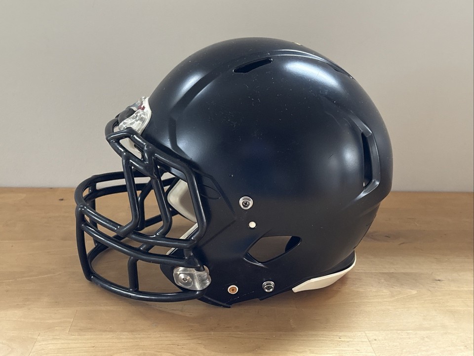 Large Riddell Revolution SPEED Football Helmet MATTE Black w/ Face Mask ...