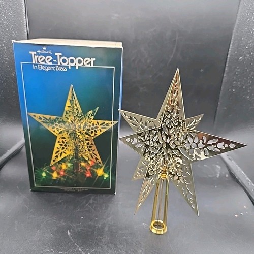 Rare Vtg 1980 Hallmark Elegant Brass Large Christmas Tree Topper ...