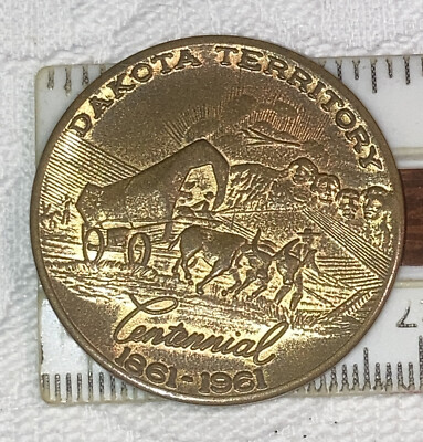 1861-1961 DAKOTA TERRITORY 100 YEAR CENTENNIAL TRADE TOKEN COIN 50 Cent ...