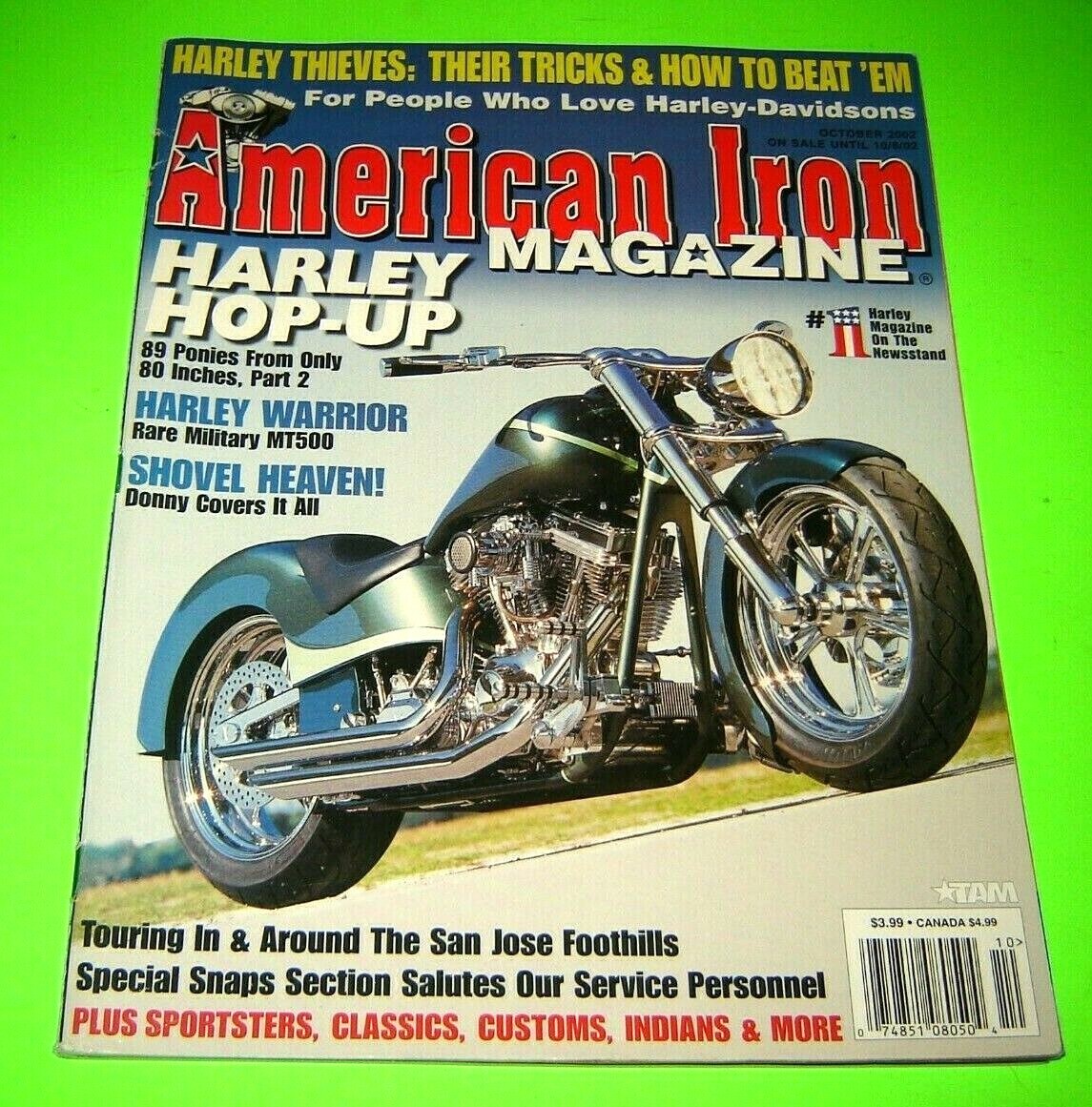 American Iron Magazine October 2002 Motorcycle Enthusiasts Harleys ...