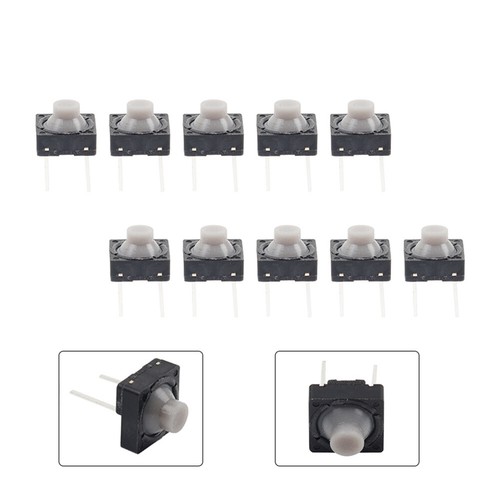 10Pcs 8mmx8mm Panel PCB Momentary Tactile Tact Push Button Switch 2 Pin ...