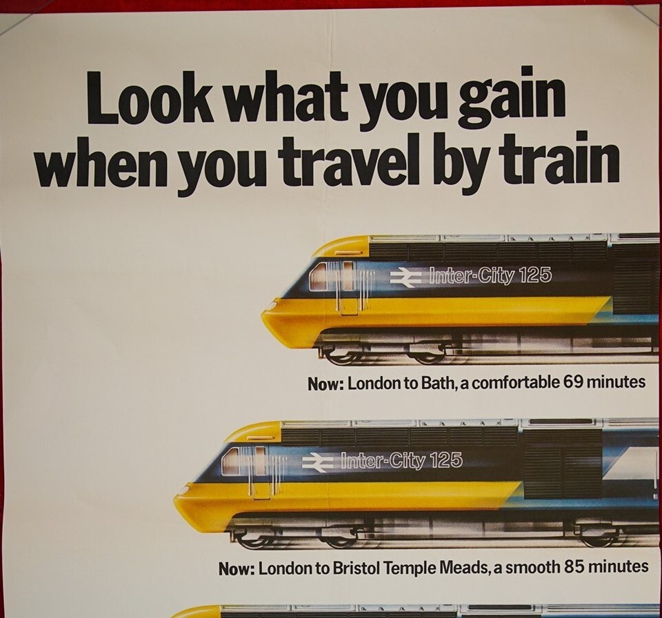 HST INTERCITY 125 LONDON HIGH SPEED TRAIN CLASSIC ARTWORK POSTER ...