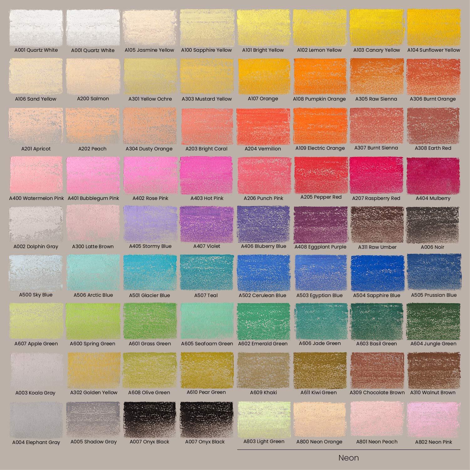 Arteza Soft Pastels | Assorted Colors - Set of 72 | eBay