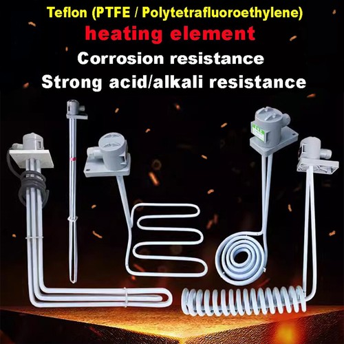 PTFE Teflon Electric Heater Heat Element Strong Acid&Alkali Corrosion ...