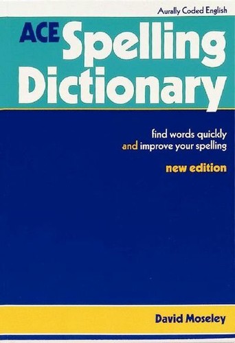 Aurally coded English spelling dictionary by David Moseley (Paperback ...