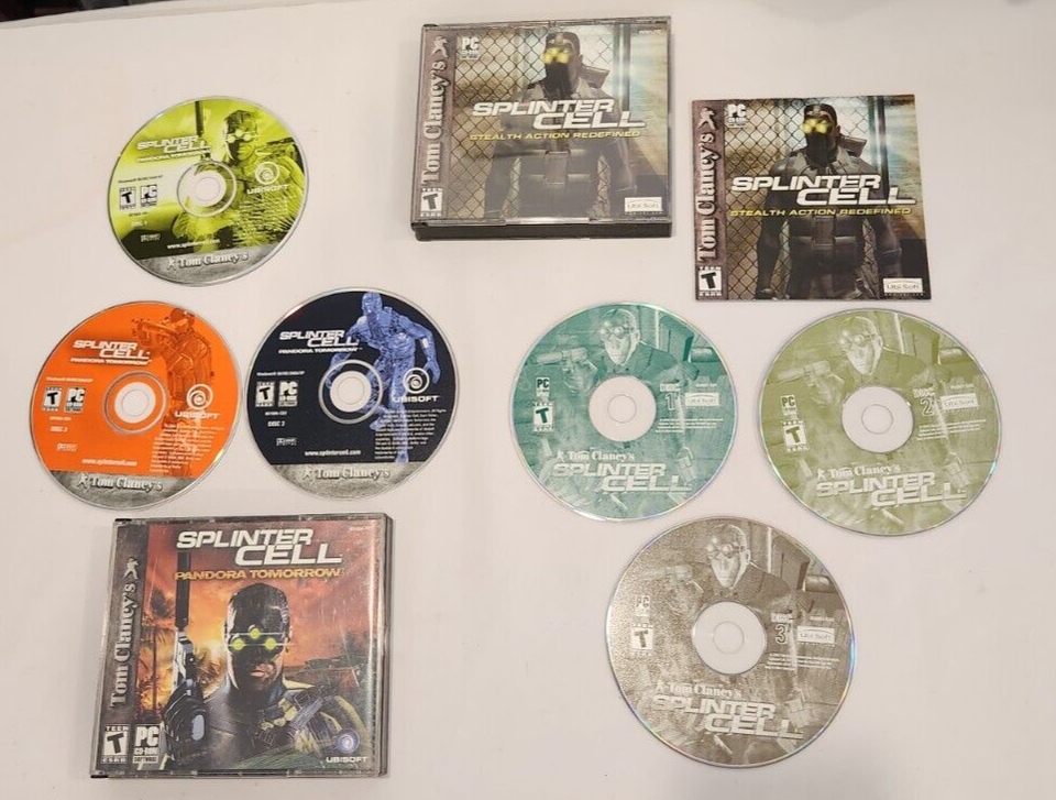 PC game lot Tom Clancy GHOST RECON, SPLINTER CELL, RAINBOW SIX: EAGLE ...
