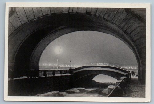 1955 LENINGRAD Winter bridge Architecture RPPC Soviet USSR Postcard | eBay