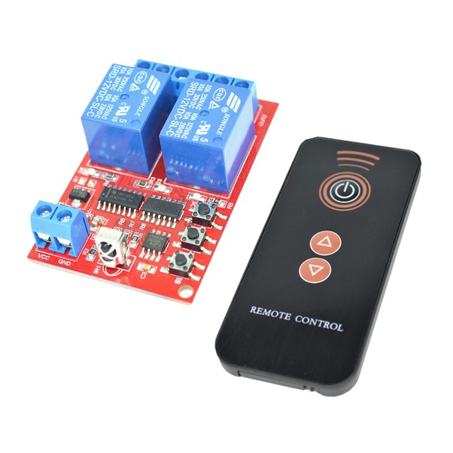 DC 12V 2 Channel Wireless IR Remote Control Switch System Learning Code ...