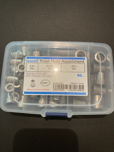 Stainless Steel 304 Unc Threads Flat Head iExcell 50 Pcs, UNC Rivet ...