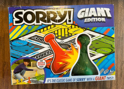 Hasbro Gaming SORRY GIANT EDITION Board Game Indoor Outdoor New Open ...