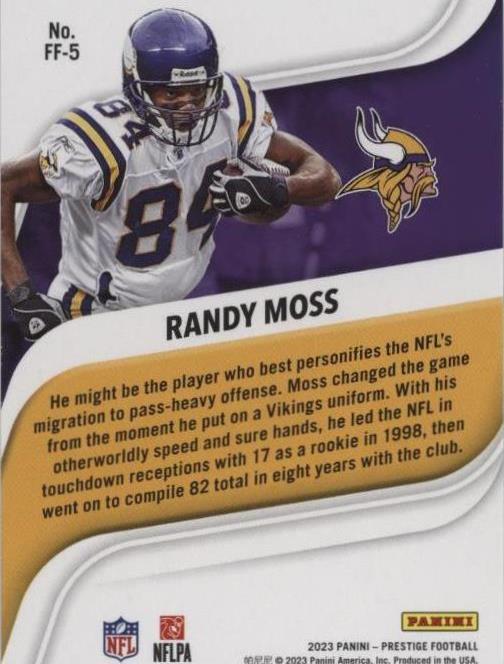 2023 Panini Prestige Randy Moss #FF-5 for sale | eBay