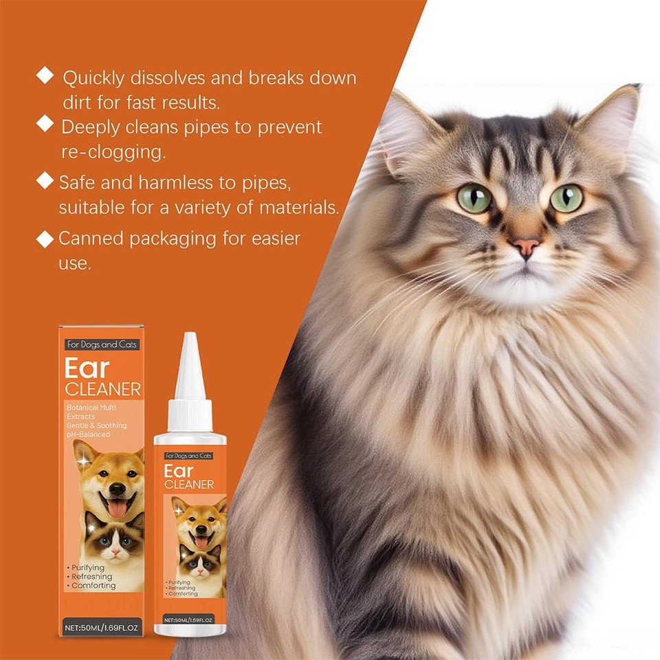 Dog Ear Cleaner Drops for Itching Mites Wax Odours Pet Ear Drops ...