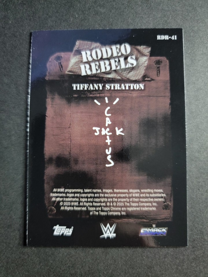 Tiffany Stratton 2025 Topps Chrome WWE Cactus Jack Rodeo Rebels | eBay