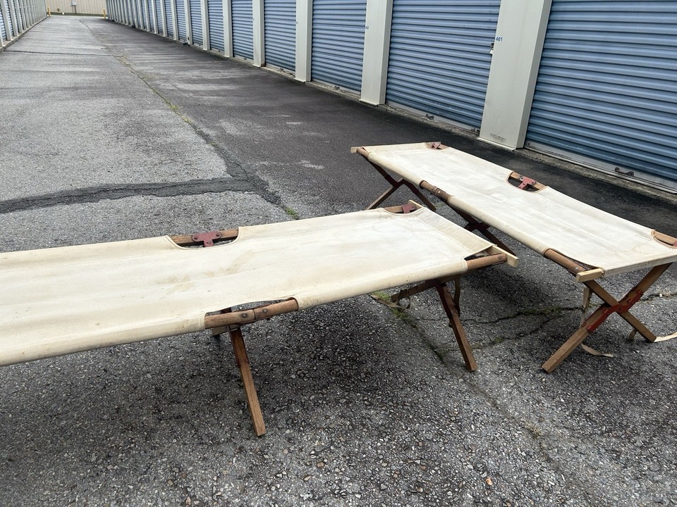 WW2 Army Military Triage Field Hospital Bed Stretchers Folding WWII ...