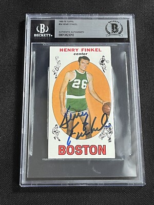 HENRY FINKEL 1969-70 TOPPS ROOKIE SIGNED AUTOGRAPHED CARD BECKETT BAS ...