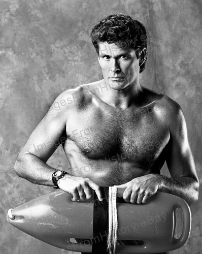8x10 Print David Hasselhoff Handsome Bare Chest Portrait Baywatch 1989 ...