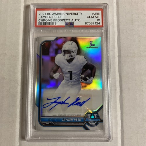 2021 Bowman Chrome University Jayden Reed ROOKIE Auto PSA 10 DR | eBay