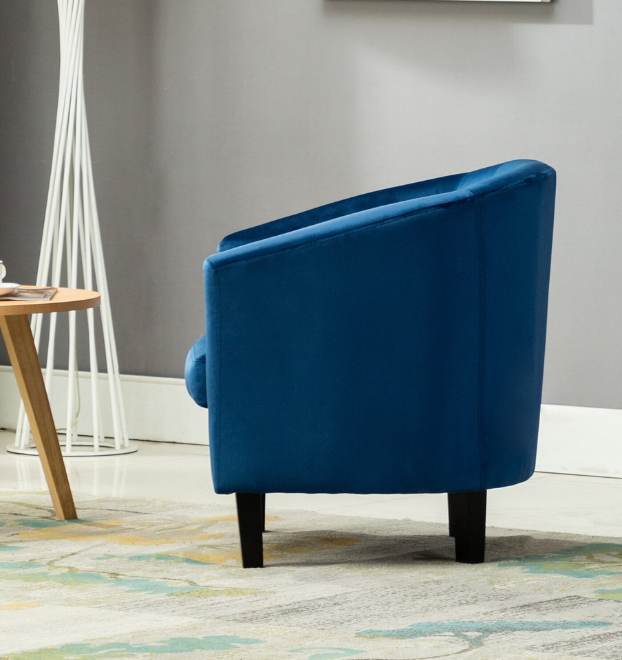 MCC® Velvet Fabric Tub Chair Armchair Club Chair for Dining Living Room ...