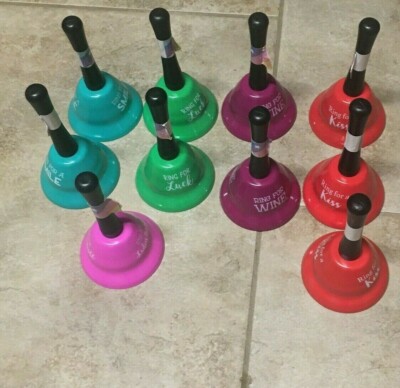 10 Bells Hand Loud Call Bell with Funny Humor Phrase Ring for Wine” MIX ...