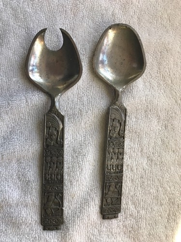 H S Tinn-Pewter Norway-Salad Set | eBay