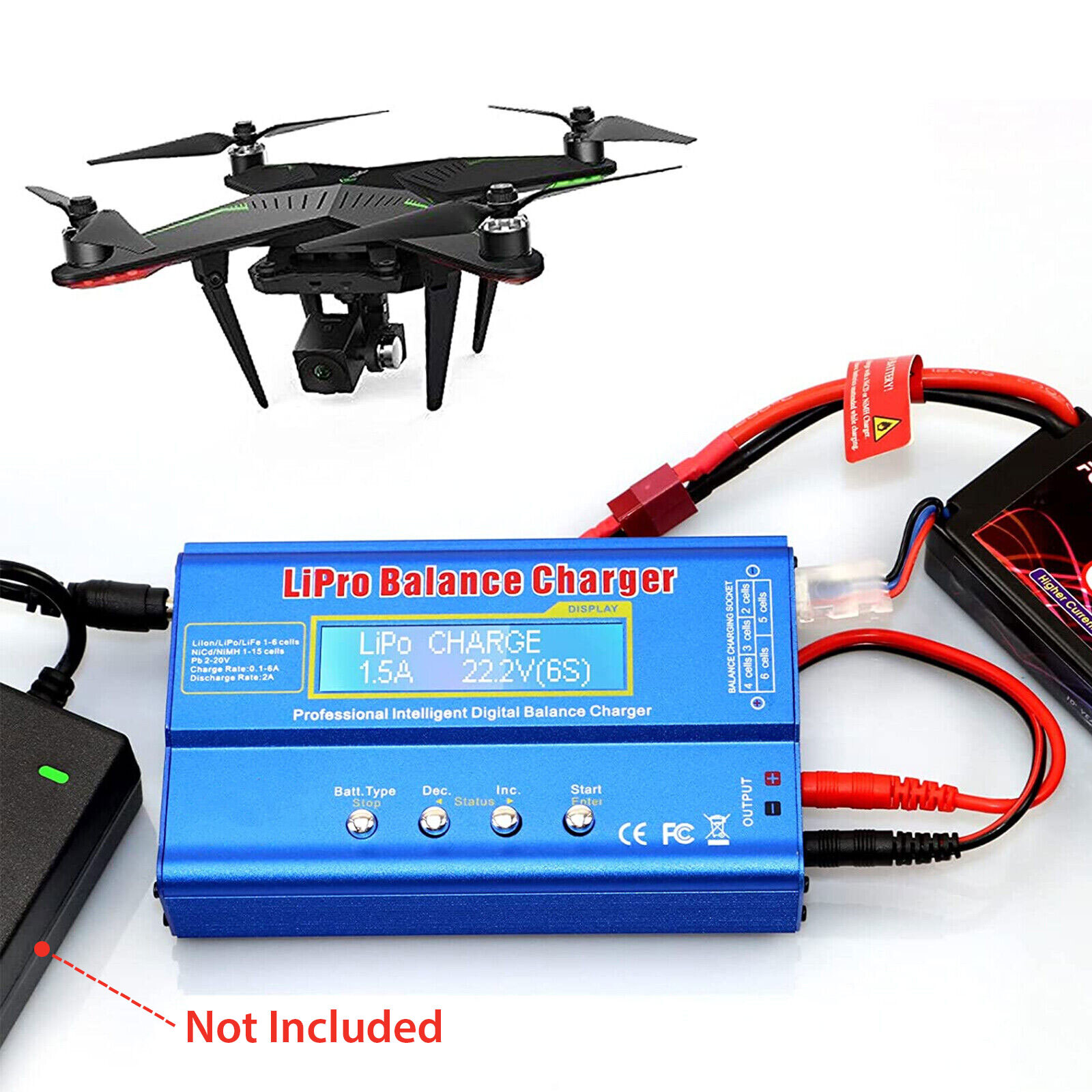 Battery Balance Charger For iMAX B6 AC 80W Digital LCD RC Lipo LiFe ...