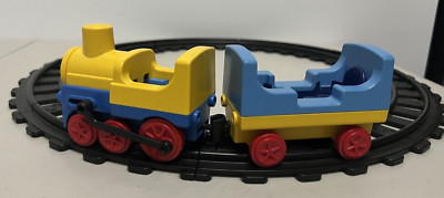 1990 Playmobil 2 Trains & 8 Train Tracks Complete Circle Geobra Toy ...