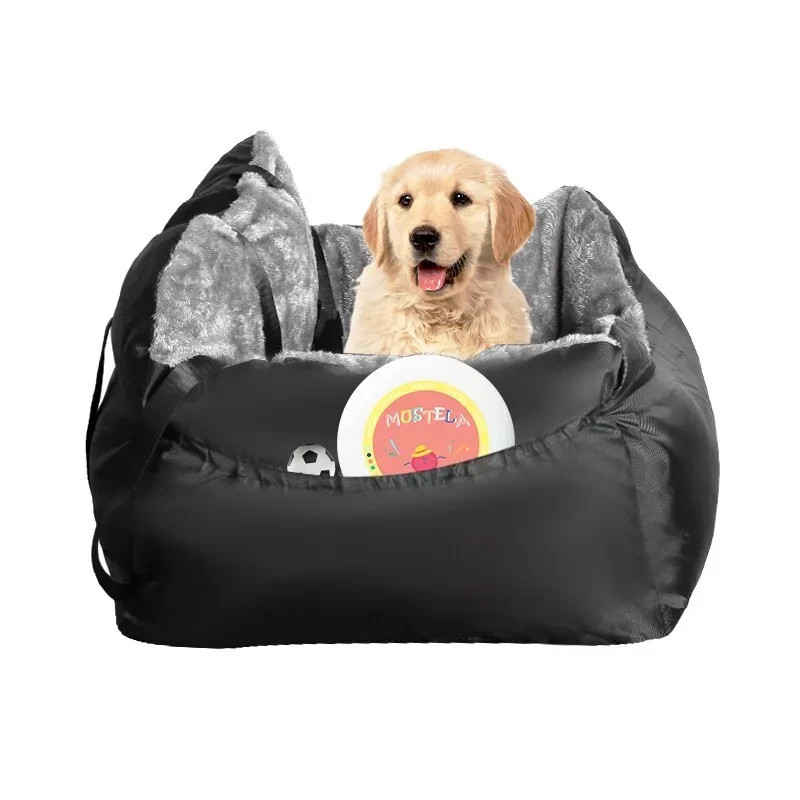 Pet Car Seat Plush Cosy Car Booster Seat with Safety Leash for Small ...