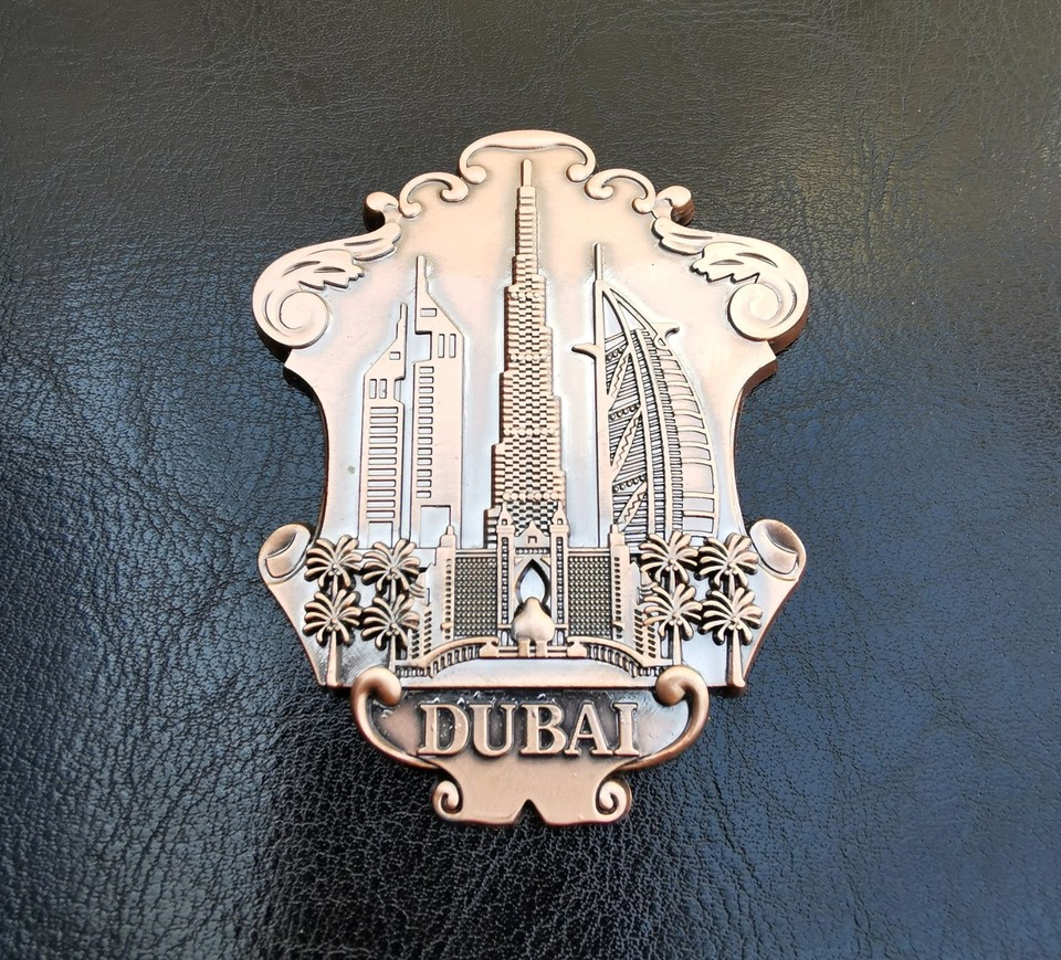 FRIDGE MAGNET 3D DUBAI UAE BURJ KHALIFA BURJ AL ARAB EMIRATES TOWERS ...