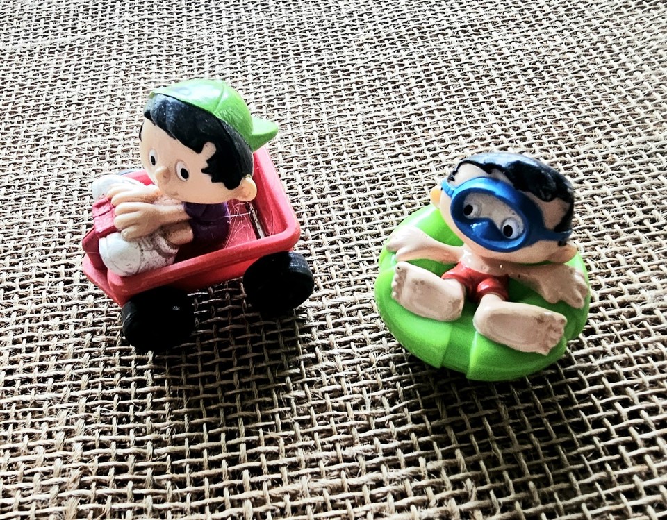 Lot Of 2 Vintage 1994 Bobbys World Wagon & Inner tube Toy Figures | eBay