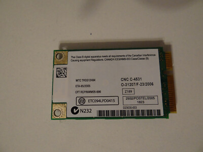 Intel 3945 WM3945ABG Wifi WLAN Card Module HP Pavilion 452063-001 | eBay
