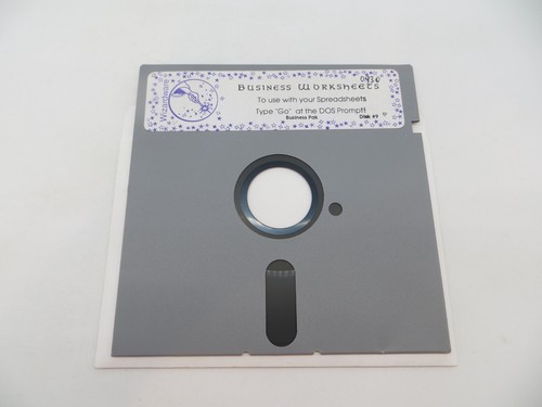 5.25" Floppy Disk BUSINESS WORKSHEETS Computer Program Disc #9 ...