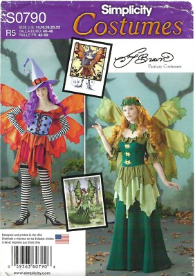 Simplicity S0790 Fairy Fantasy Costume Sz 14-22 UNCUT Sewing Pattern ...